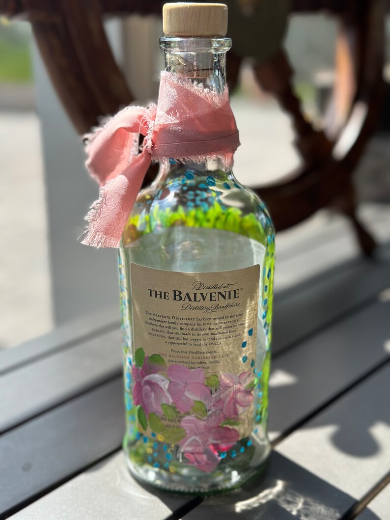 Hand Painted the Belvenie Bottle - Flower Garden - Etsy