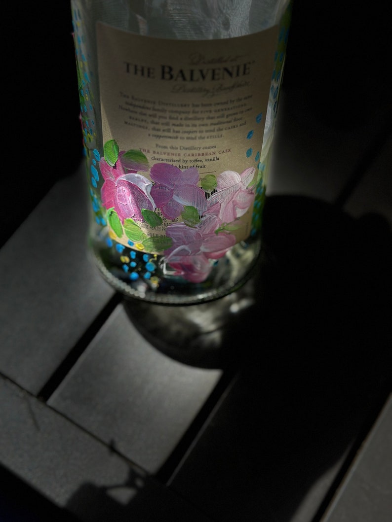 Hand Painted the Belvenie Bottle - Flower Garden - Etsy
