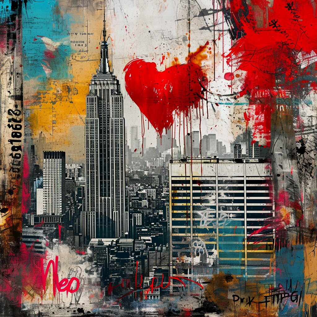 5 Vector Files AI EPS SVG I Love New York, Urban, Art Composition, Red ...