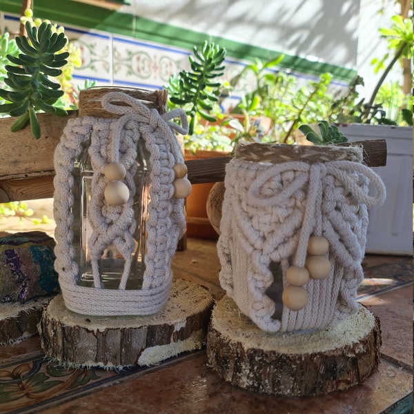 Macrame Candle Holder - Etsy