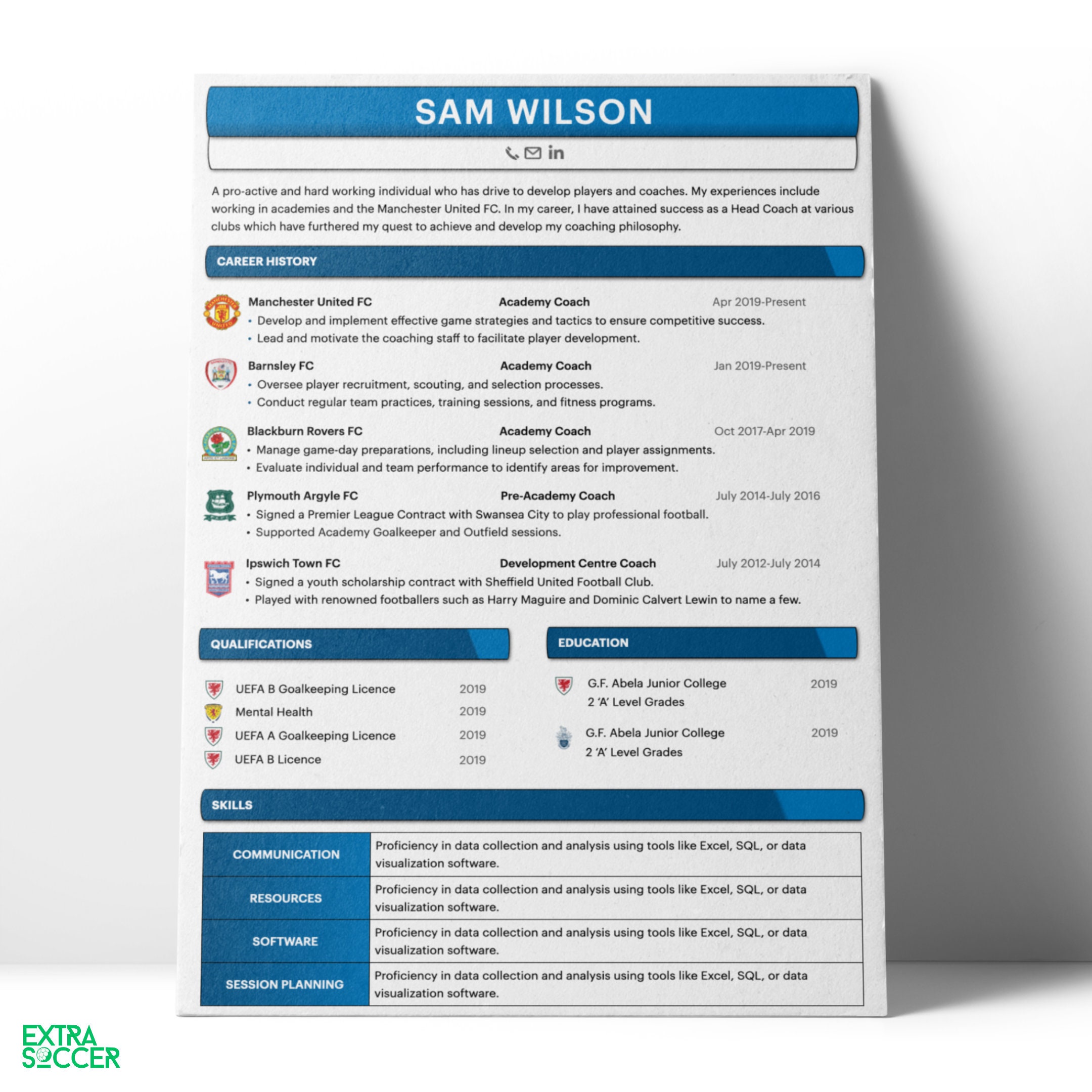 Soccer CV - Etsy