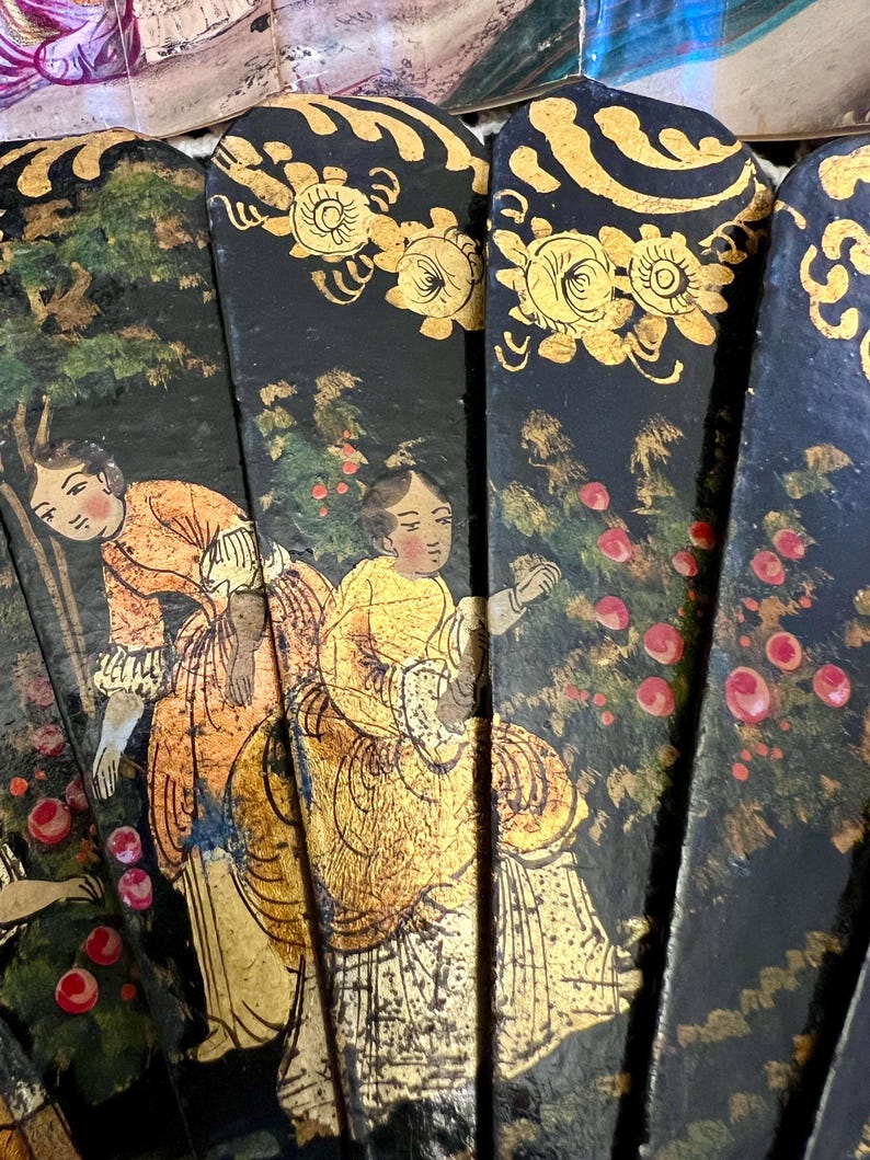 Antique Hand-painted Rococo Revival Fan – Late 19th Century - Etsy