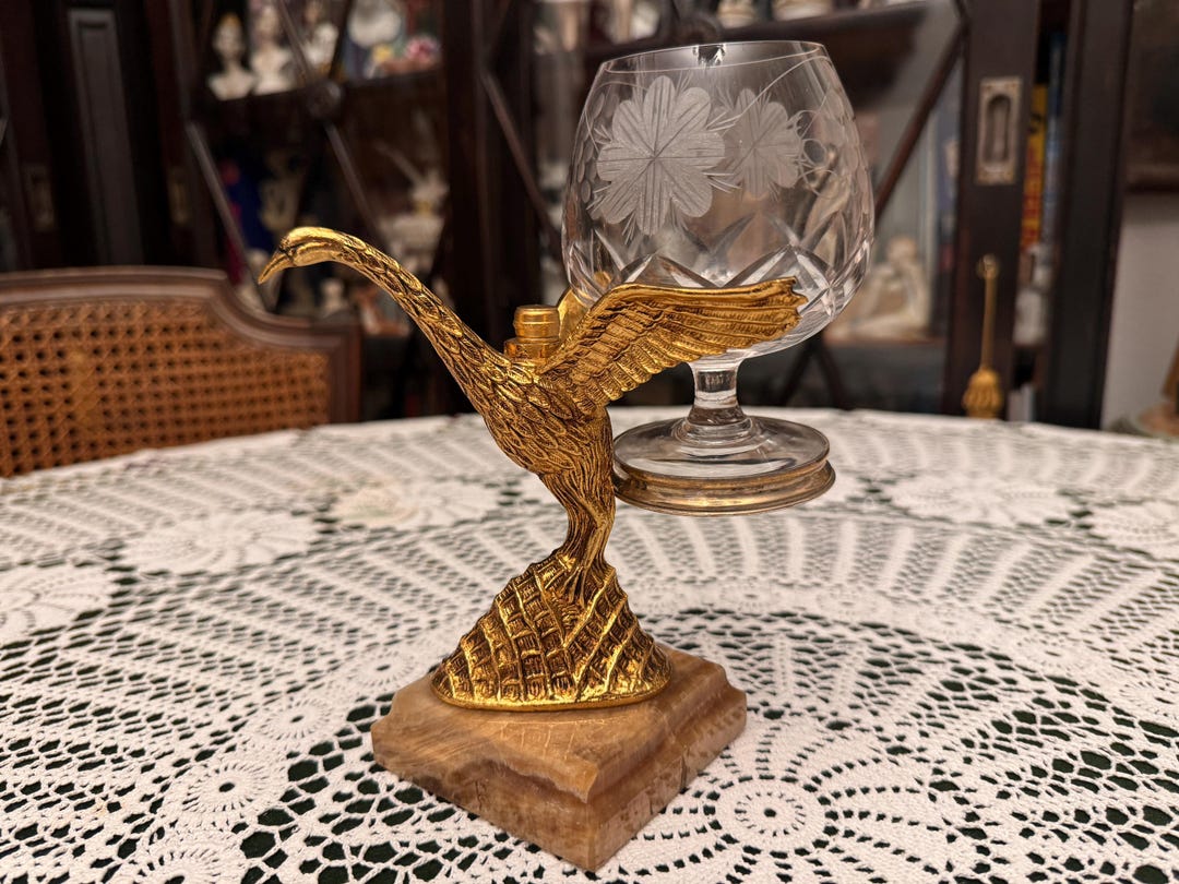 Antique Spanish Cognac and Brandy Warmer Made of Bronze on a Marble ...