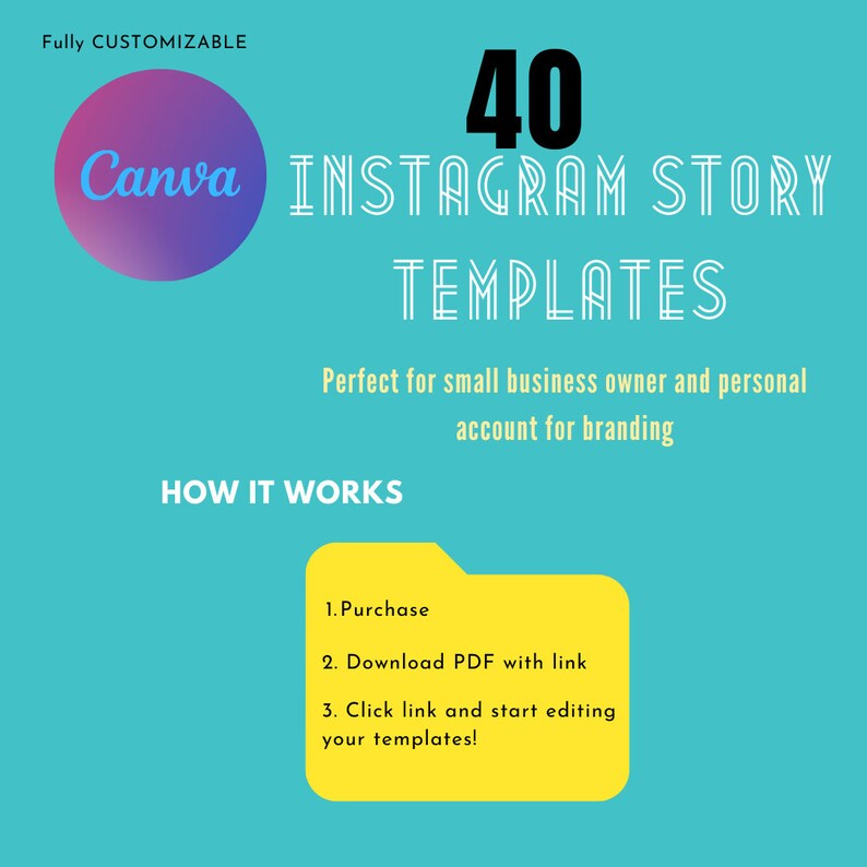 Instagram Story Templates Canva Customizable Colourful - Etsy