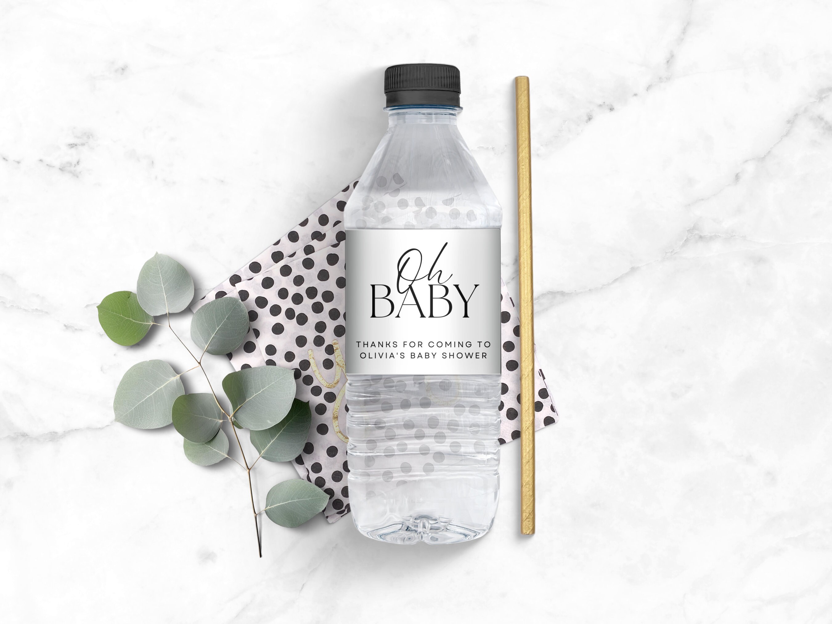 Baby Shower Water Bottle Labels, Drink Favour, Event Decoration ...