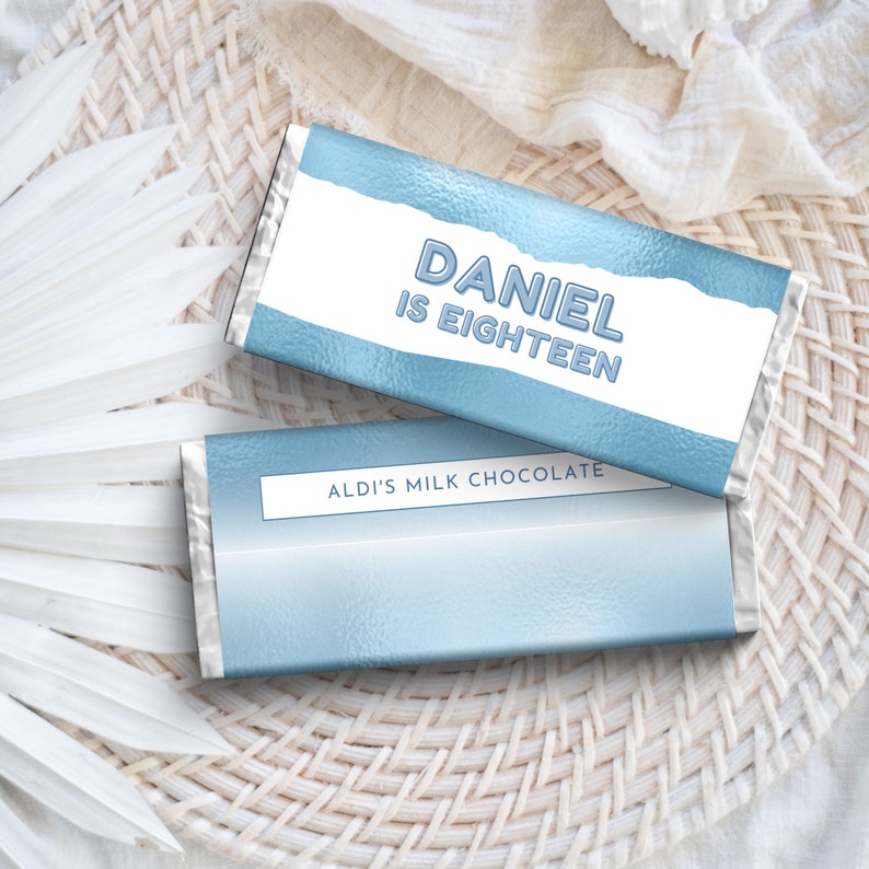 Baby Blue Chocolate Bar Wrapper, Aldi Choceur 40g, Hershey's Candy ...