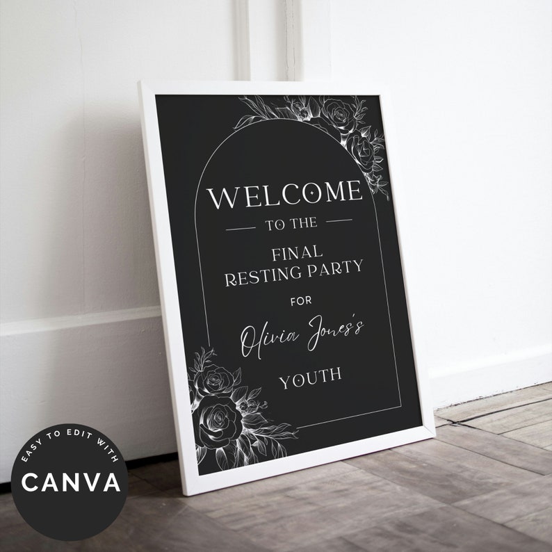 RIP Twenties Welcome Sign - Farewell to Your Youth, Humorous 30th ...