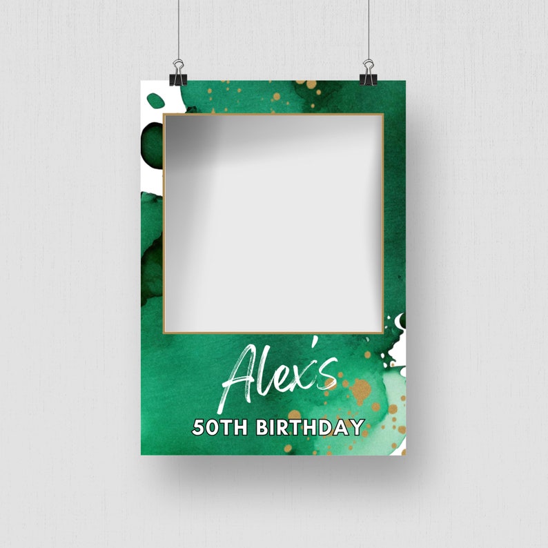 Emerald Frame Photo Prop, Party Booth Decoration, Birthday Décor, Green ...