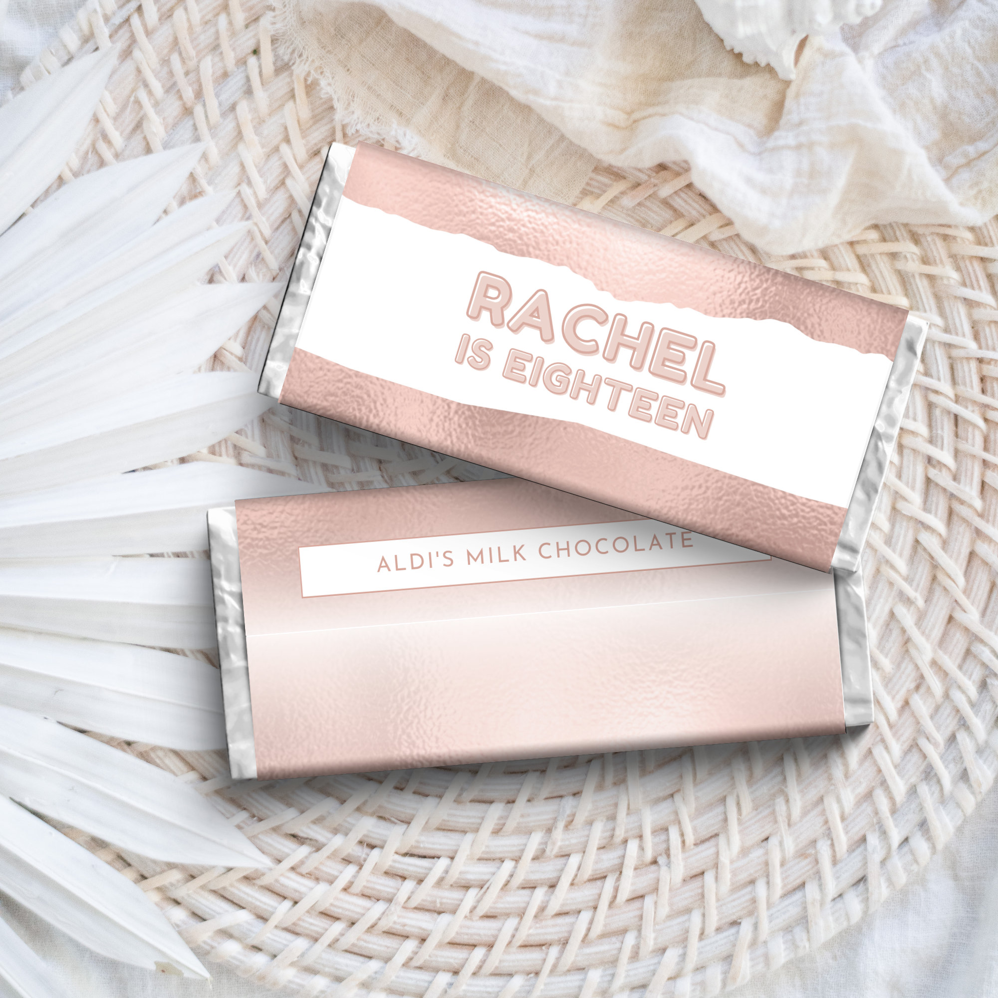 Blush Pink Chocolate Bar Wrapper, Aldi Choceur 40g, Hershey's Candy ...