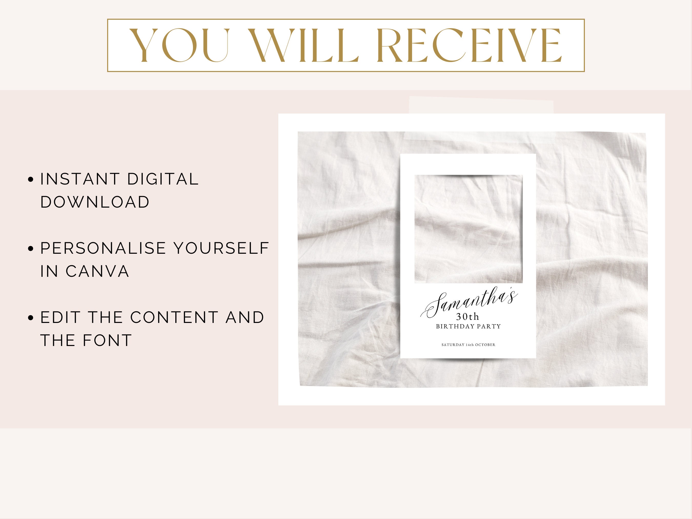 Minimal Modern Photo Frame, Party Booth, DIY Selfie Prop, Wedding ...