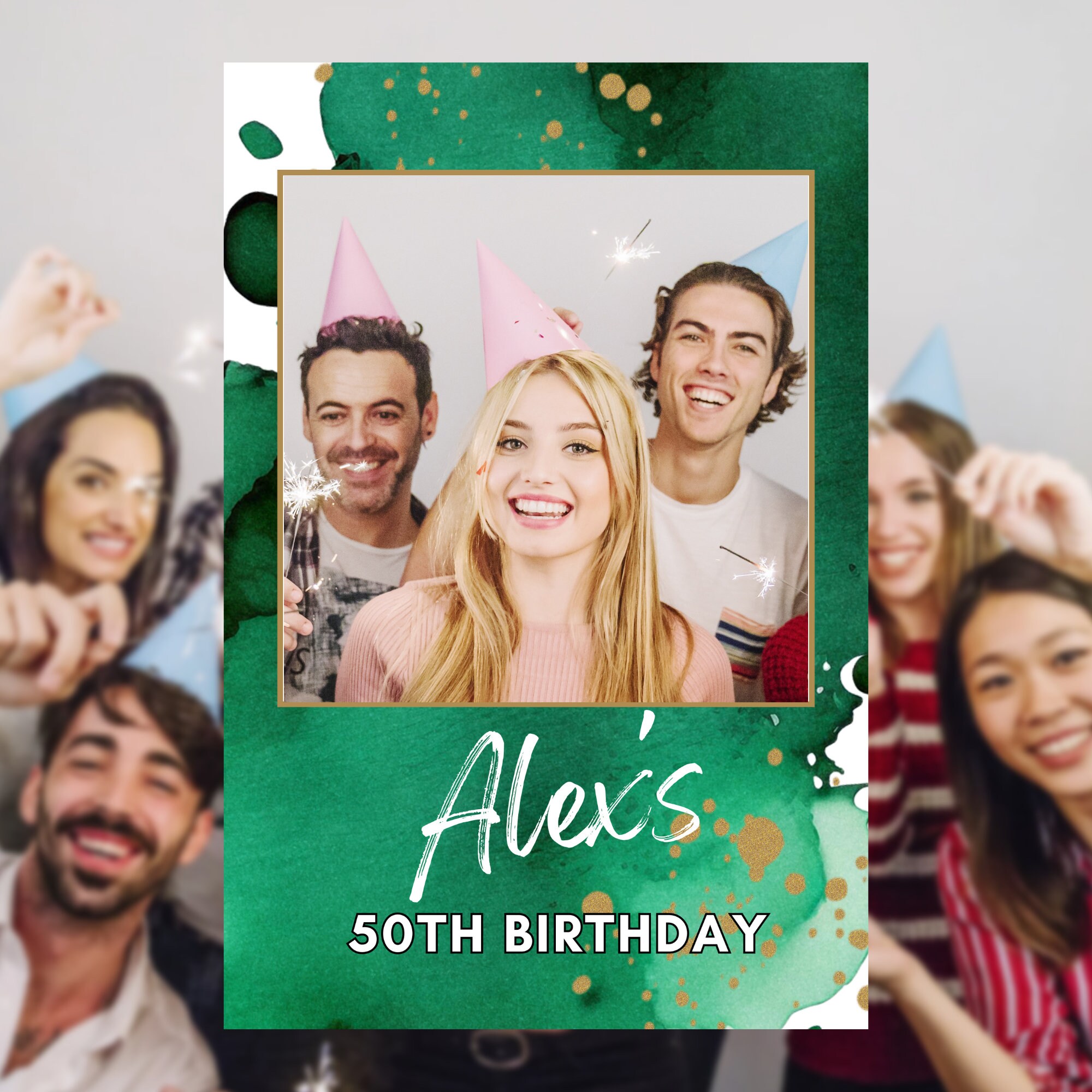 Emerald Frame Photo Prop, Party Booth Decoration, Birthday Décor, Green ...