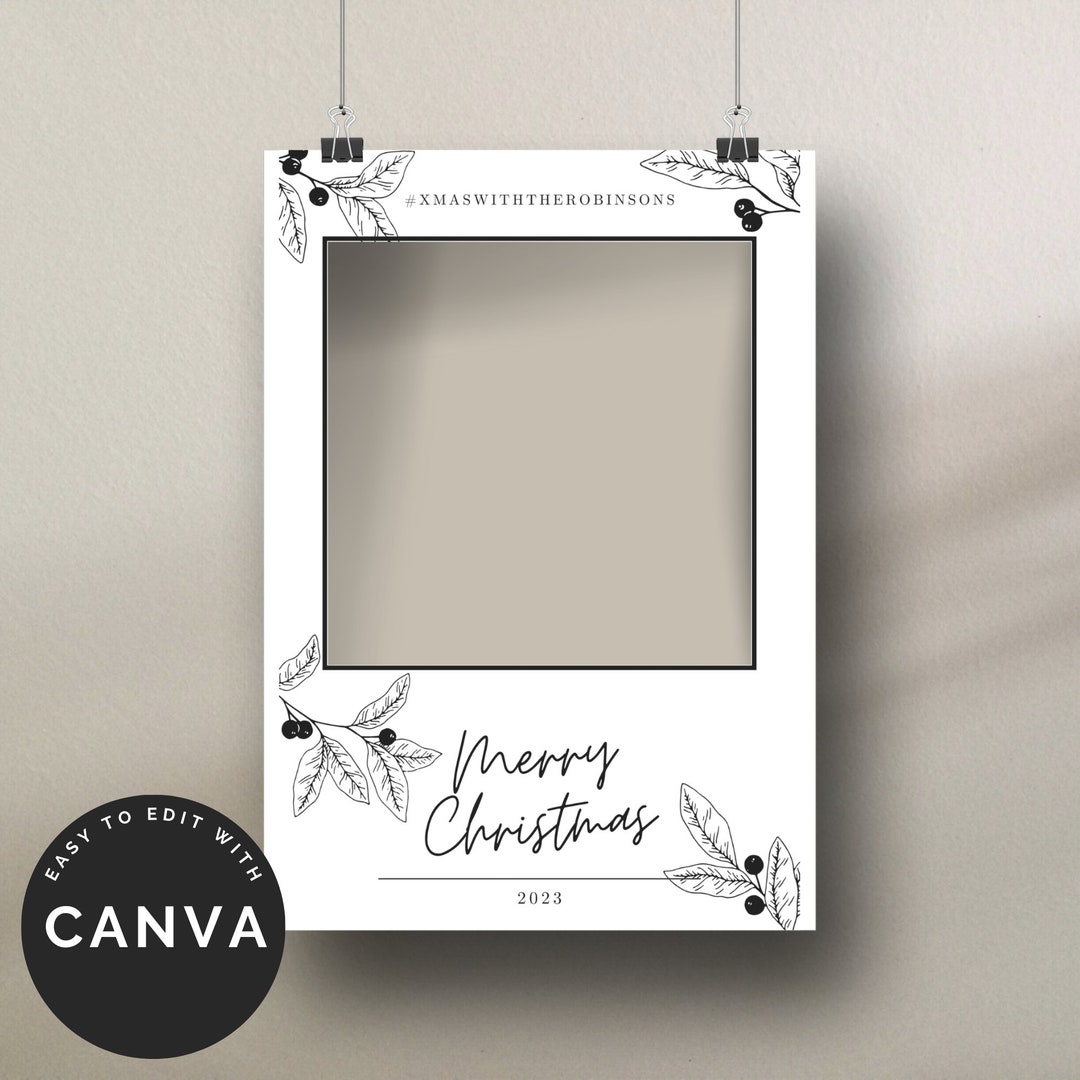 Christmas Photo Frame Prop, Party Booth Decoration, Custom Décor ...