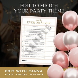 Drink If Party Game, Printable Icebreaker Activity for Grown-ups, Men ...