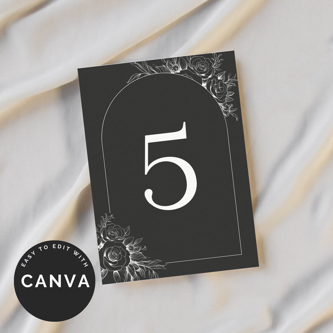 RIP Twenties Table Numbers, Gothic Black & White Floral 30th Birthday ...