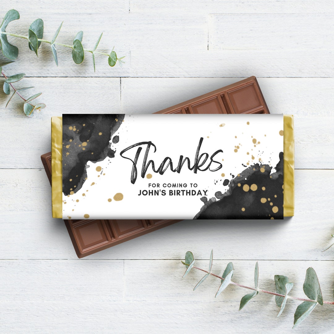 Black and Gold Chocolate Bar Wrapper, Aldi Choceur 40g, Hershey's Candy ...