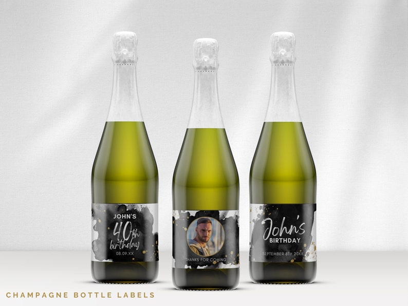 Wine Bottle Label Template Custom Drinks Label Mini - Etsy