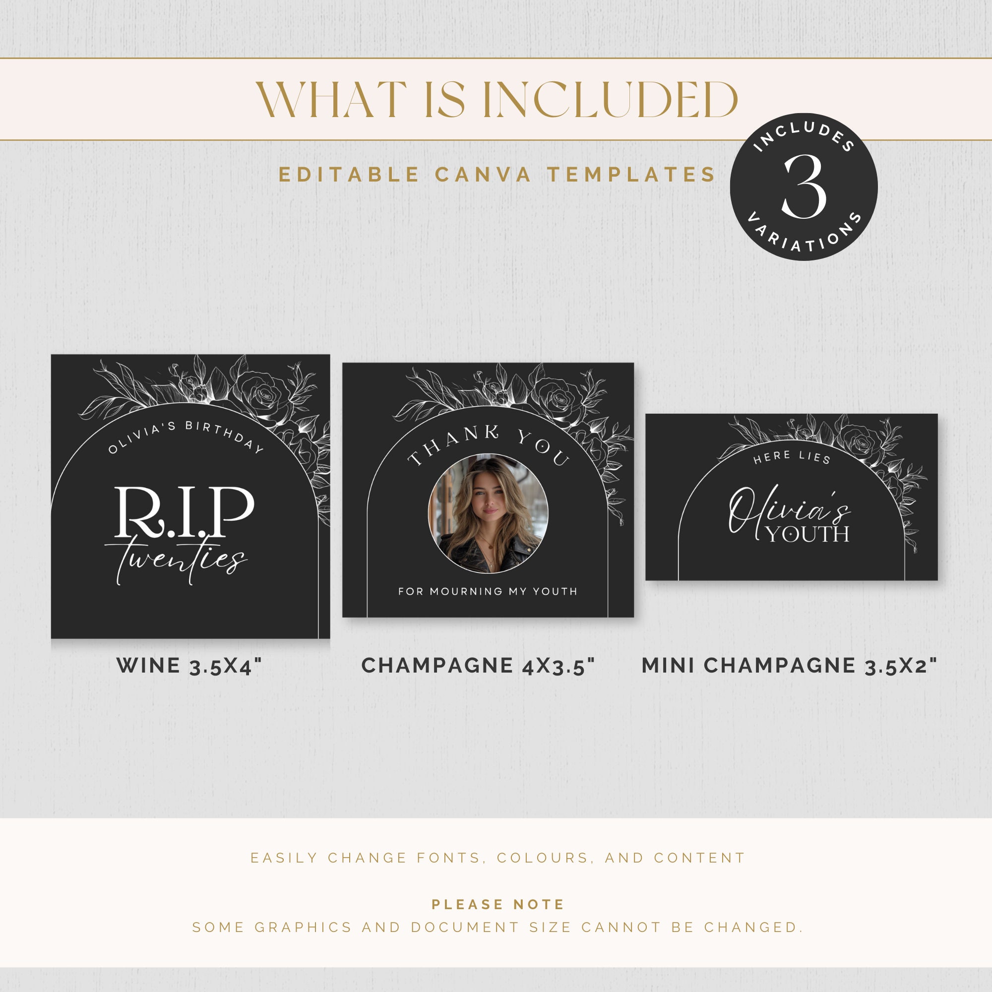 RIP Twenties Custom Wine Bottle Labels - Mini Champagne Gift, Beer ...