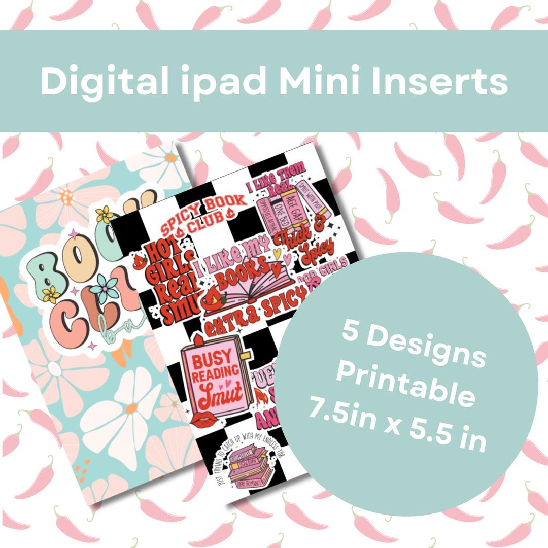 Book Babe iPad Mini Case Insert: Printable Designs (7.5 X 5.5) (digital ...