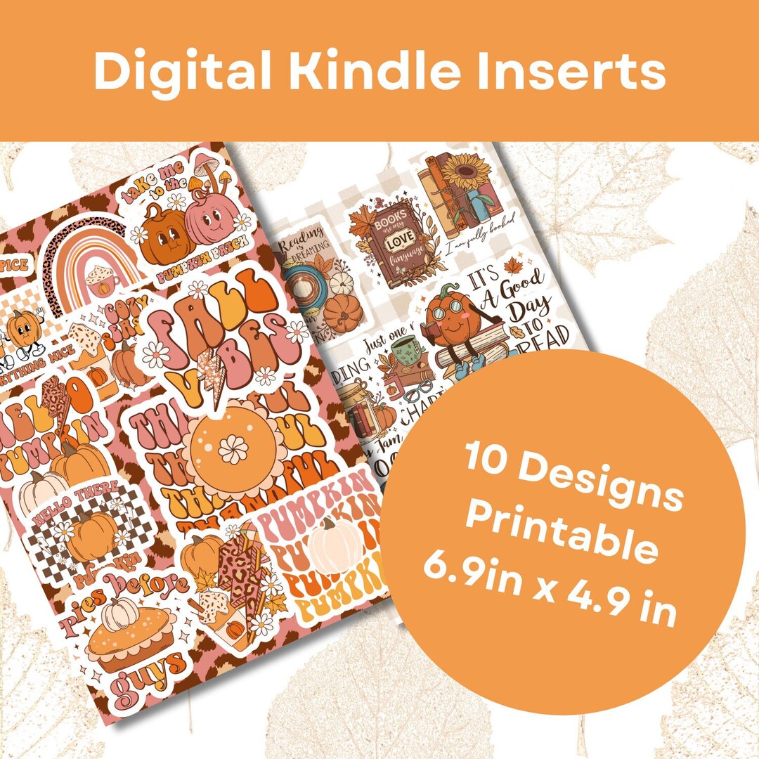 Fall E-reader Case Insert: Autumn Theme (6.9x4.9) (digital Download) - Etsy