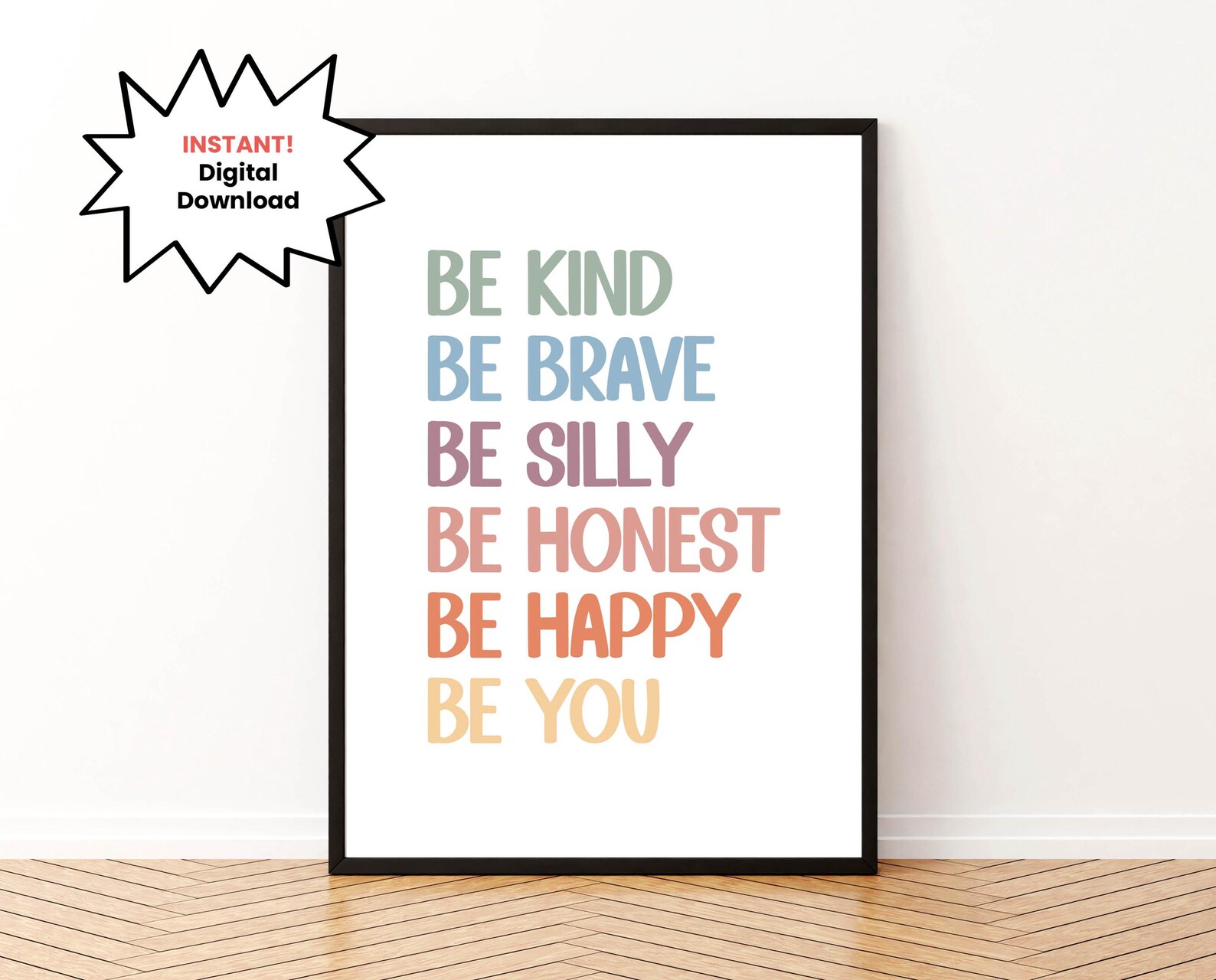 Be Kind Poster, Affirmations for Kids, Classroom Posters, Playroom ...