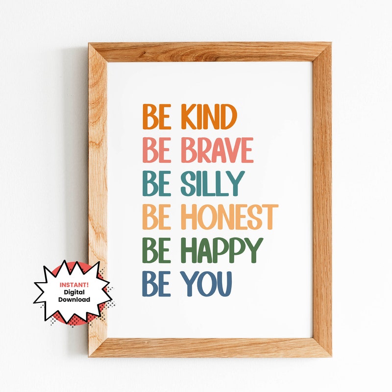 Be Kind Poster - Etsy