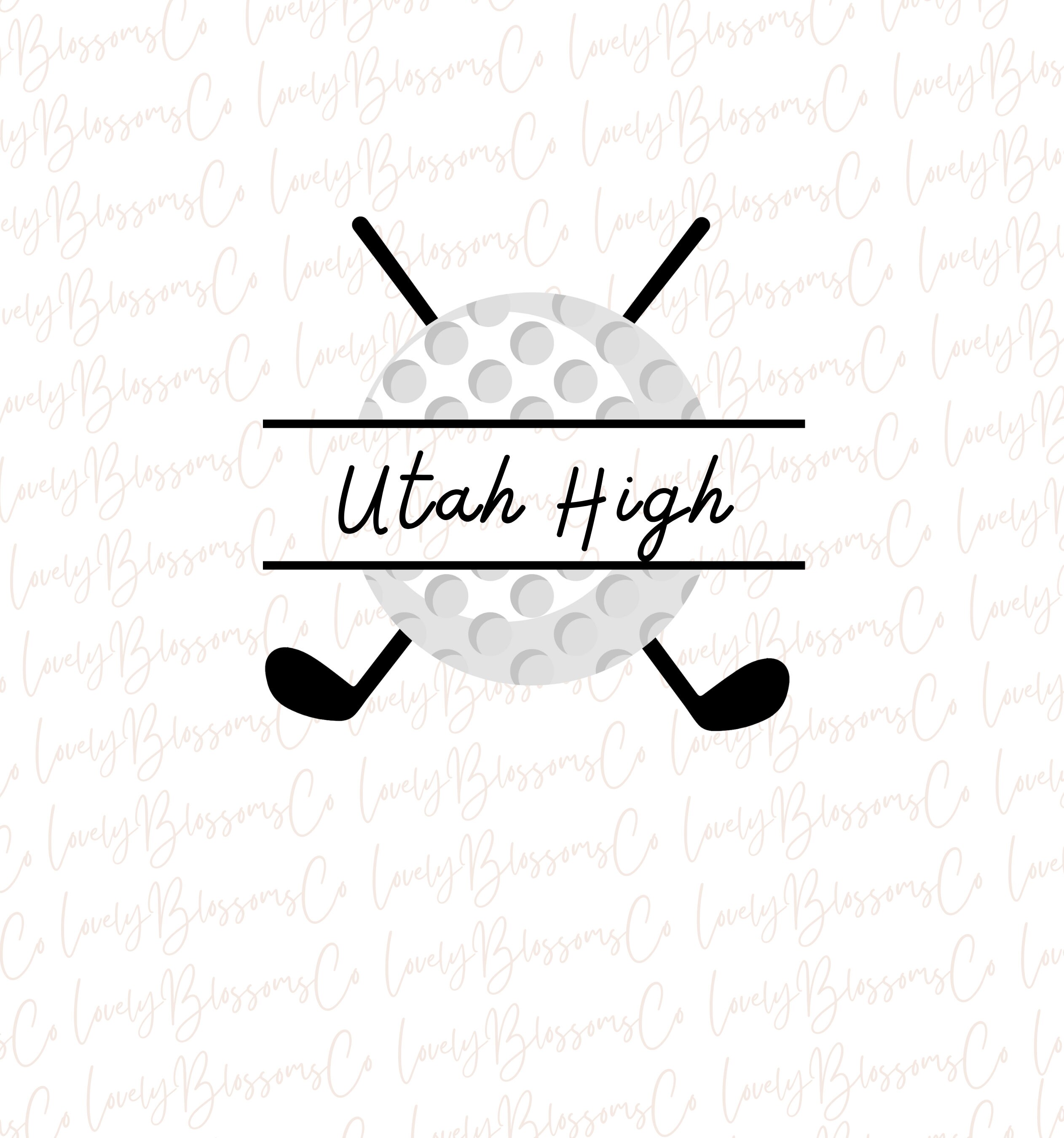 Custom Golf SVG Golf Name Frame SVG Golf Ball SVG Digital - Etsy