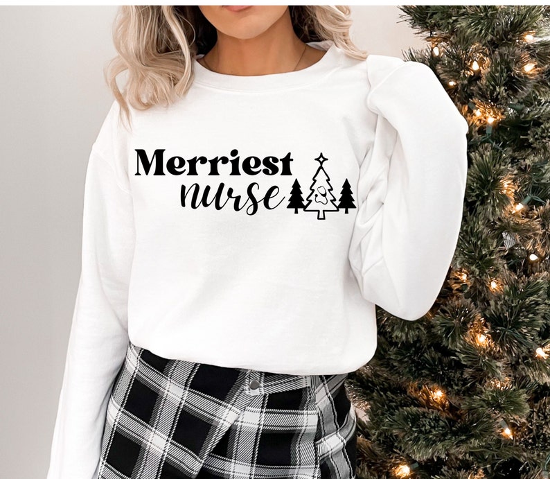Merriest Nurse SVG Christmas Nurse Svg Santa's Favorite - Etsy