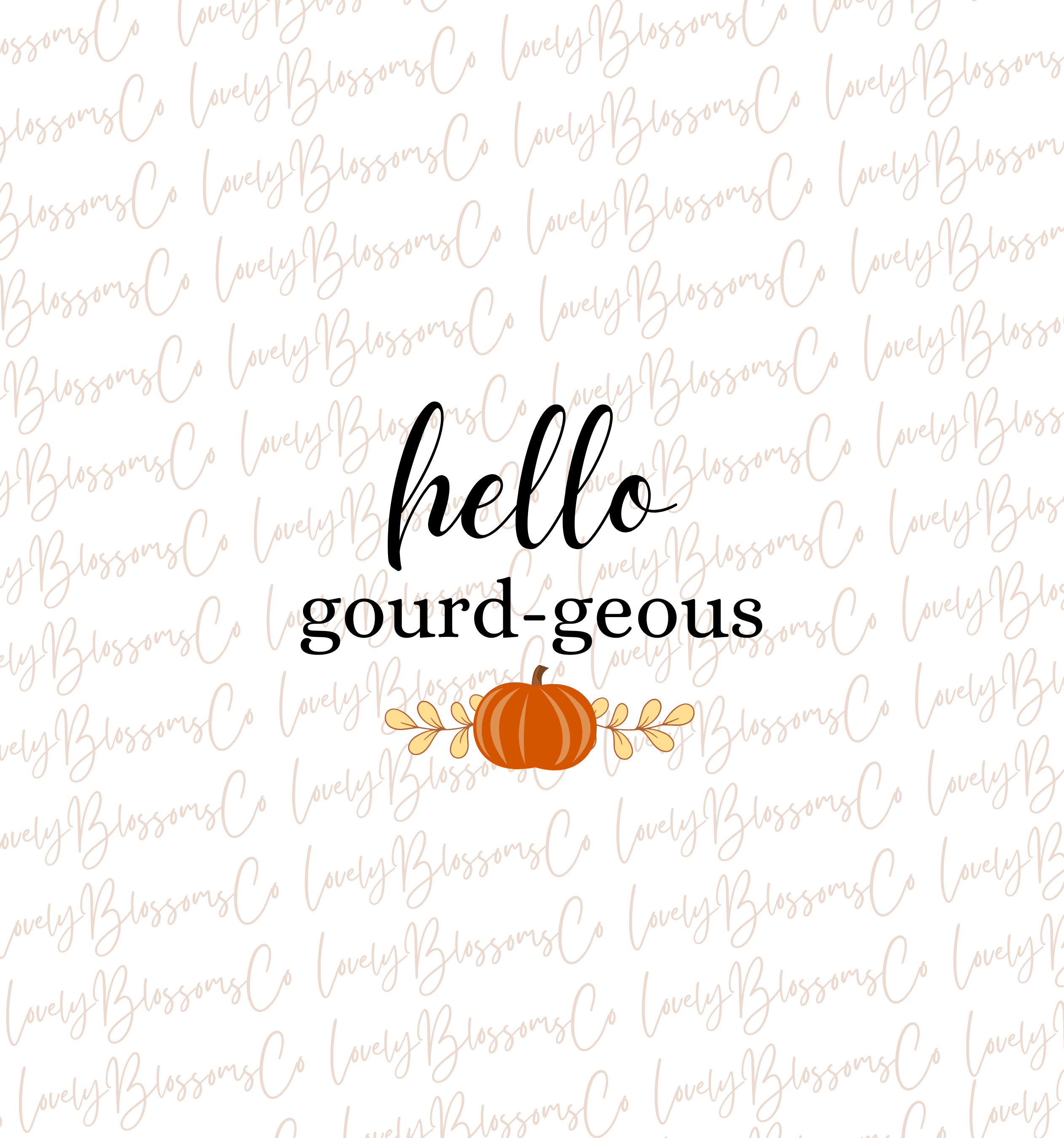 Hello Gourd-geous Fall Rug SVG Design, Fall Design, SVG, Png File ...