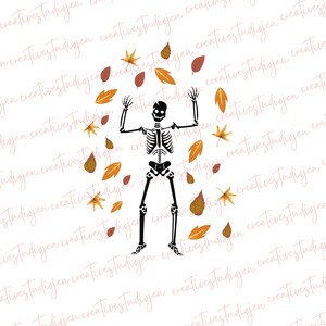 Skeleton SVG, Cute Fall Png, Fall Png, Autumn Png, Halloween Png, Png ...
