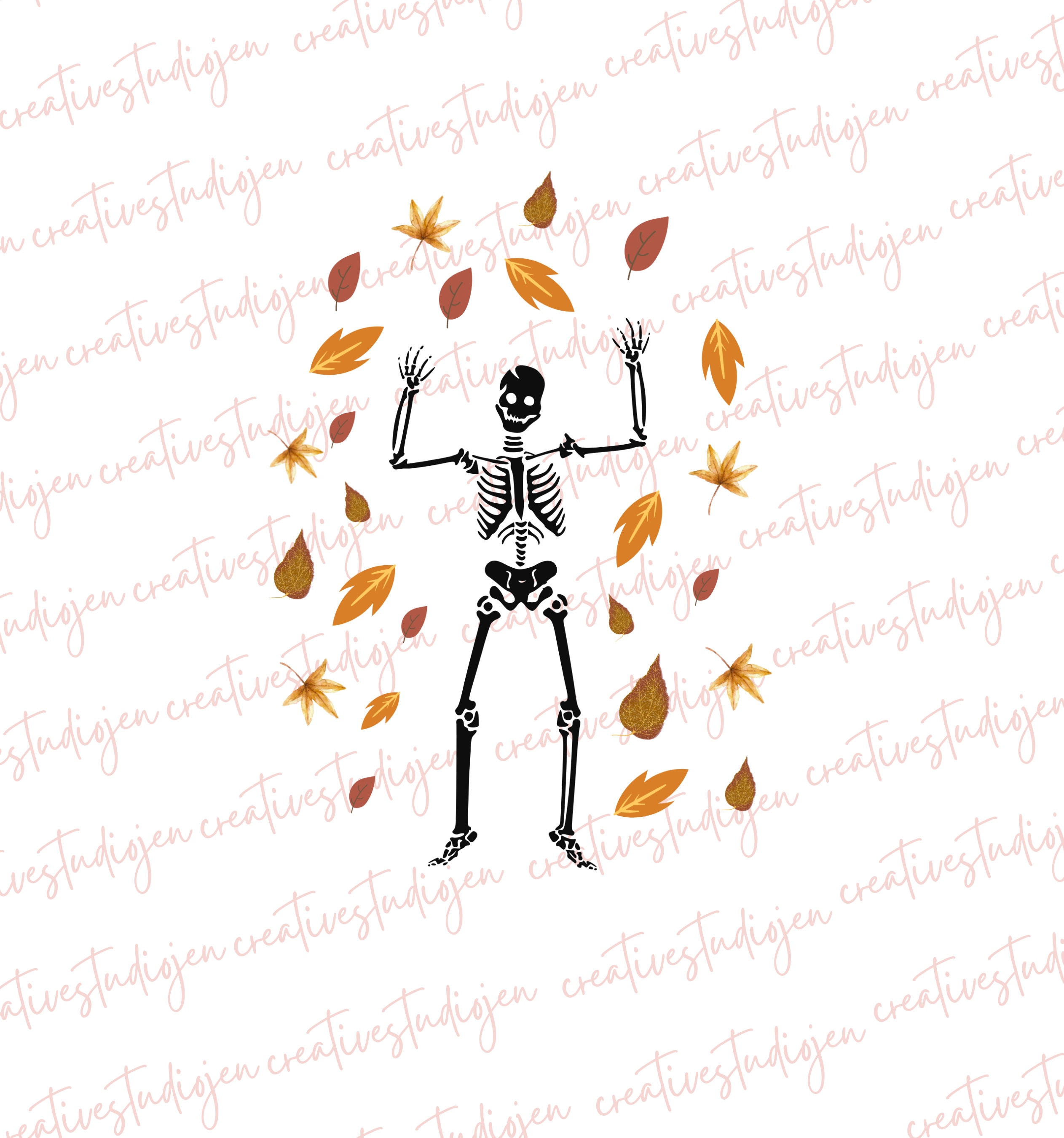 Skeleton SVG, Cute Fall Png, Fall Png, Autumn Png, Halloween Png, Png ...