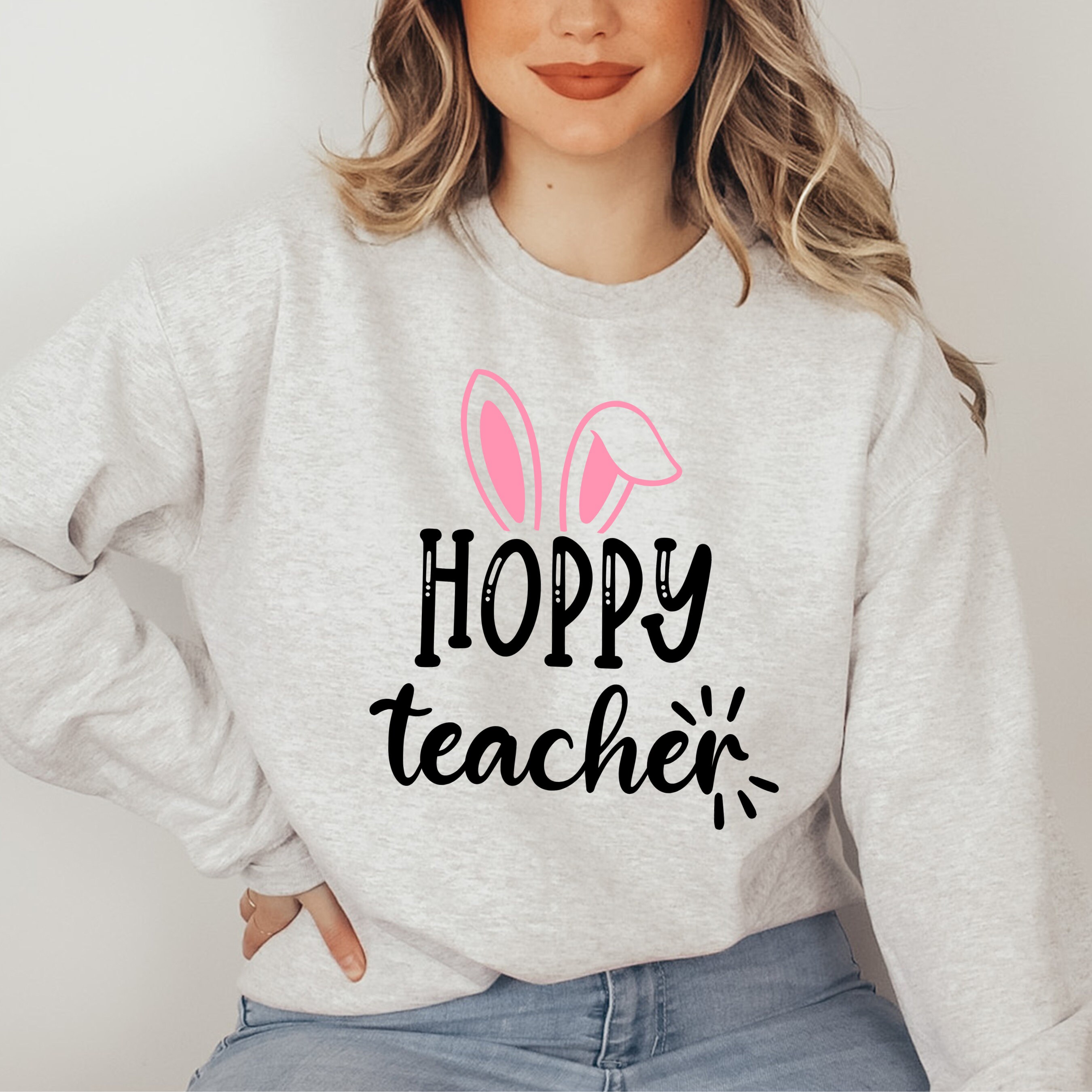 Hoppy Teacher SVG, Easter Teacher Shirts, Bunny Shirt, Teacher Bunny ...