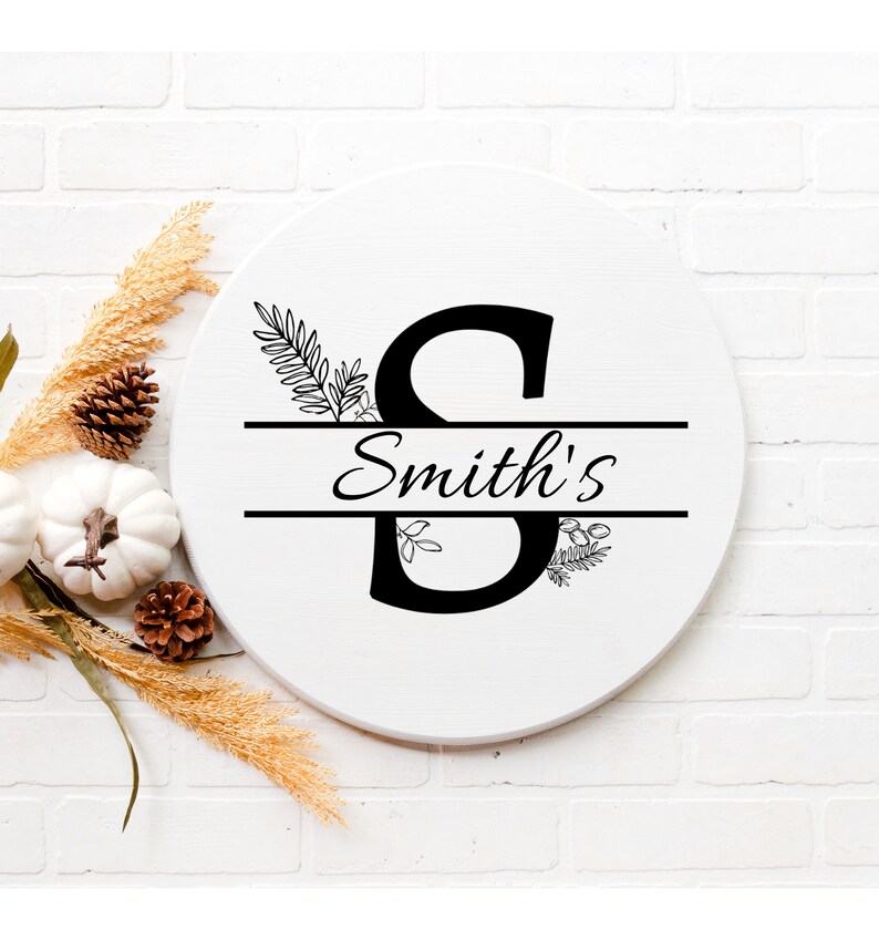 Floral Split Monogram Svg Png Files, Cricut Monogram Frame Alphabet ...