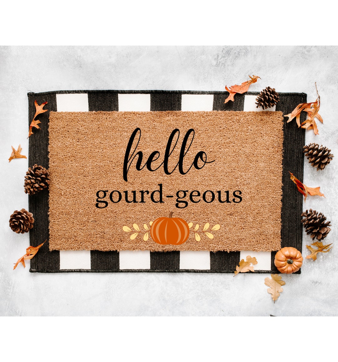 Hello Gourd-geous Fall Rug SVG Design, Fall Design, SVG, Png File ...