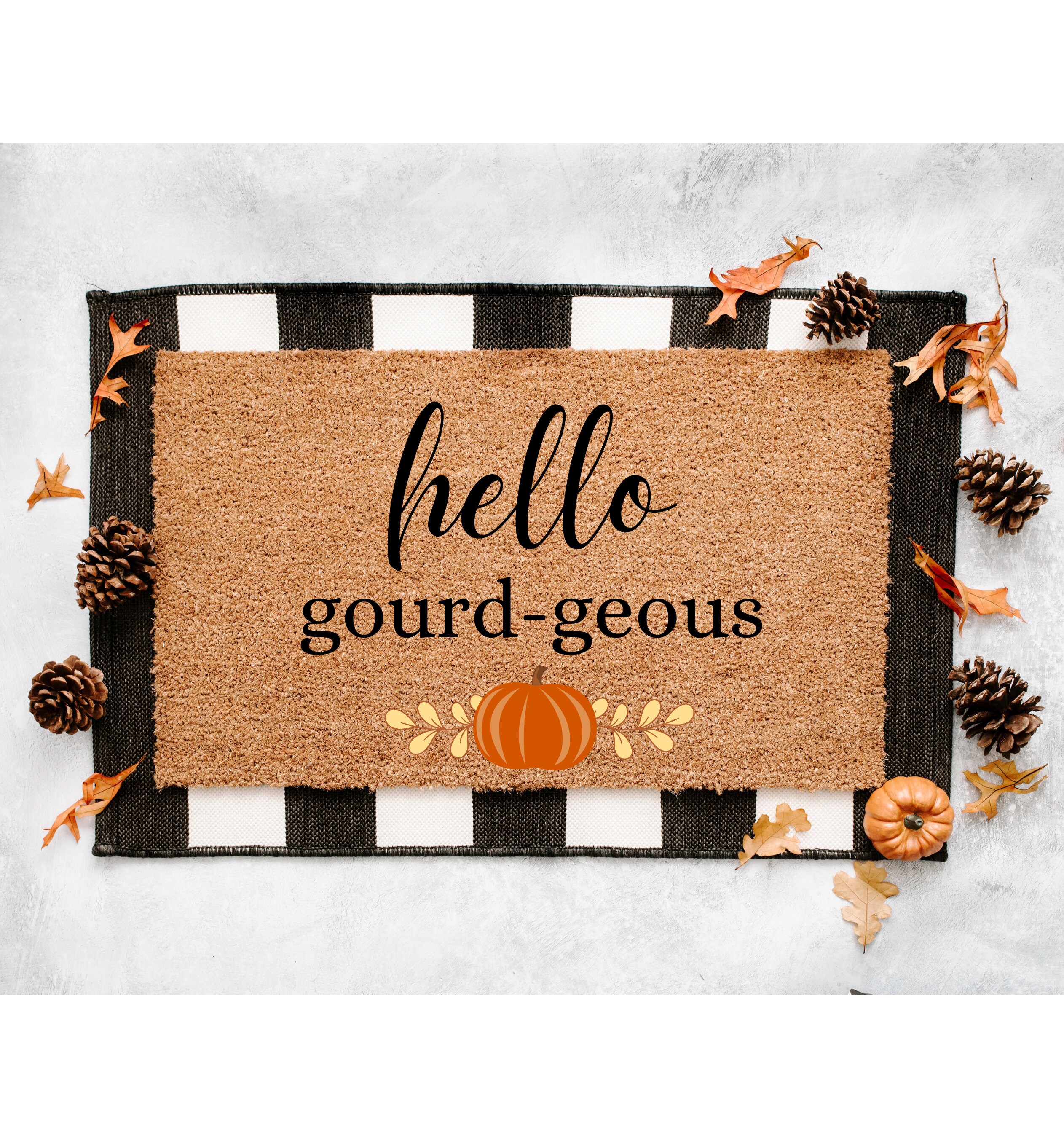 Hello Gourd-geous Fall Rug SVG Design, Fall Design, SVG, Png File ...