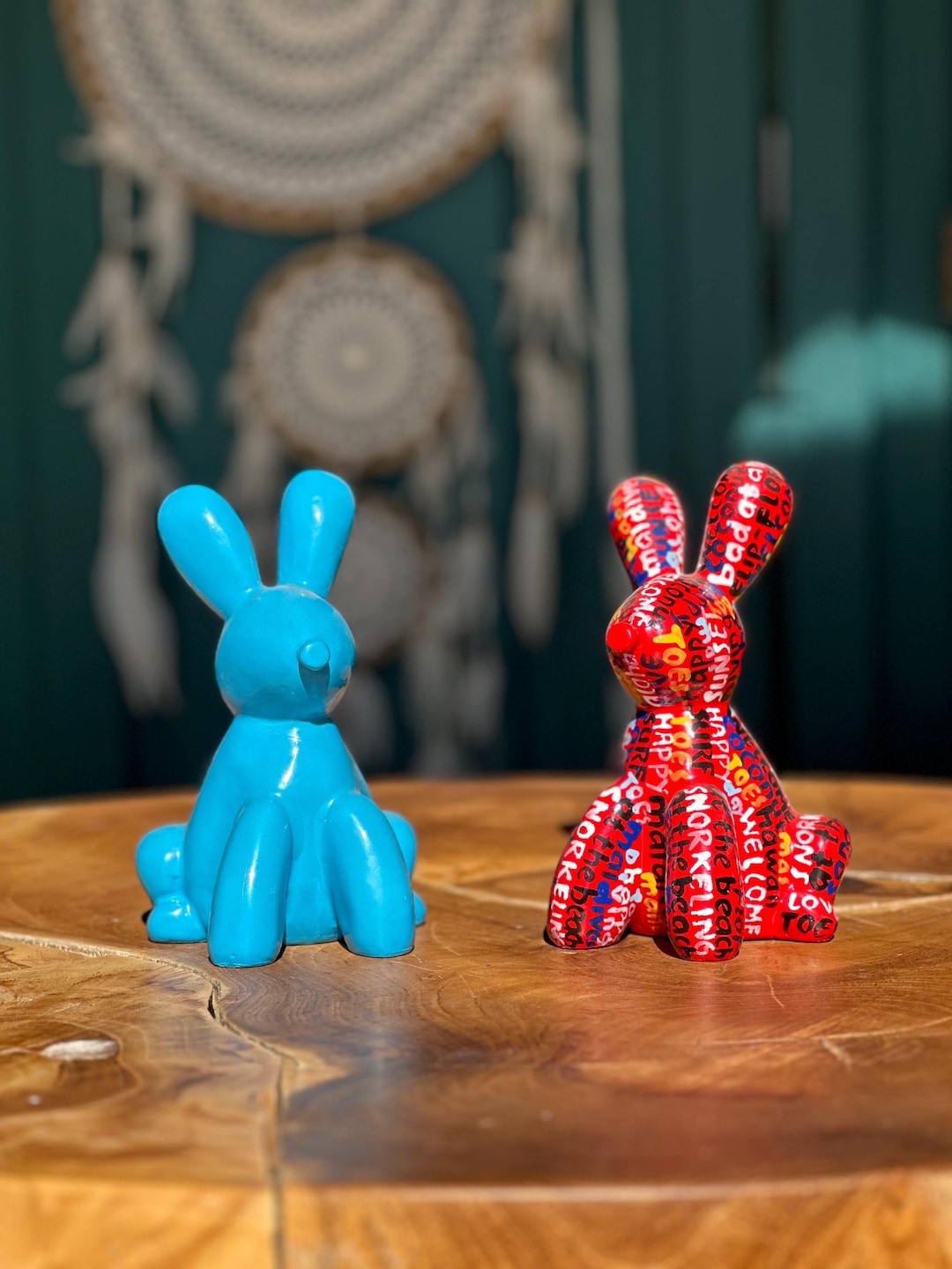 Epoxy Resin Rabbit Statuette - Decorative Rabbit Statuette - Designer ...