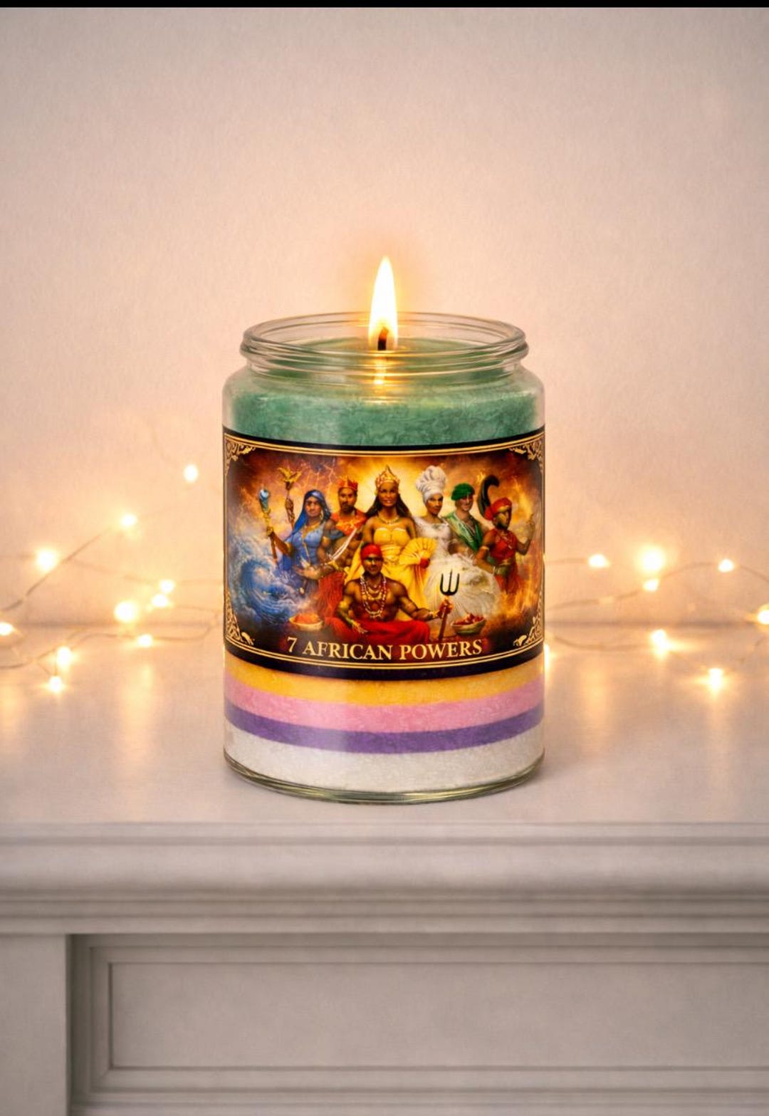 7 African Powers Ritual Candle | Multi-colour Spiritual Altar Candle ...