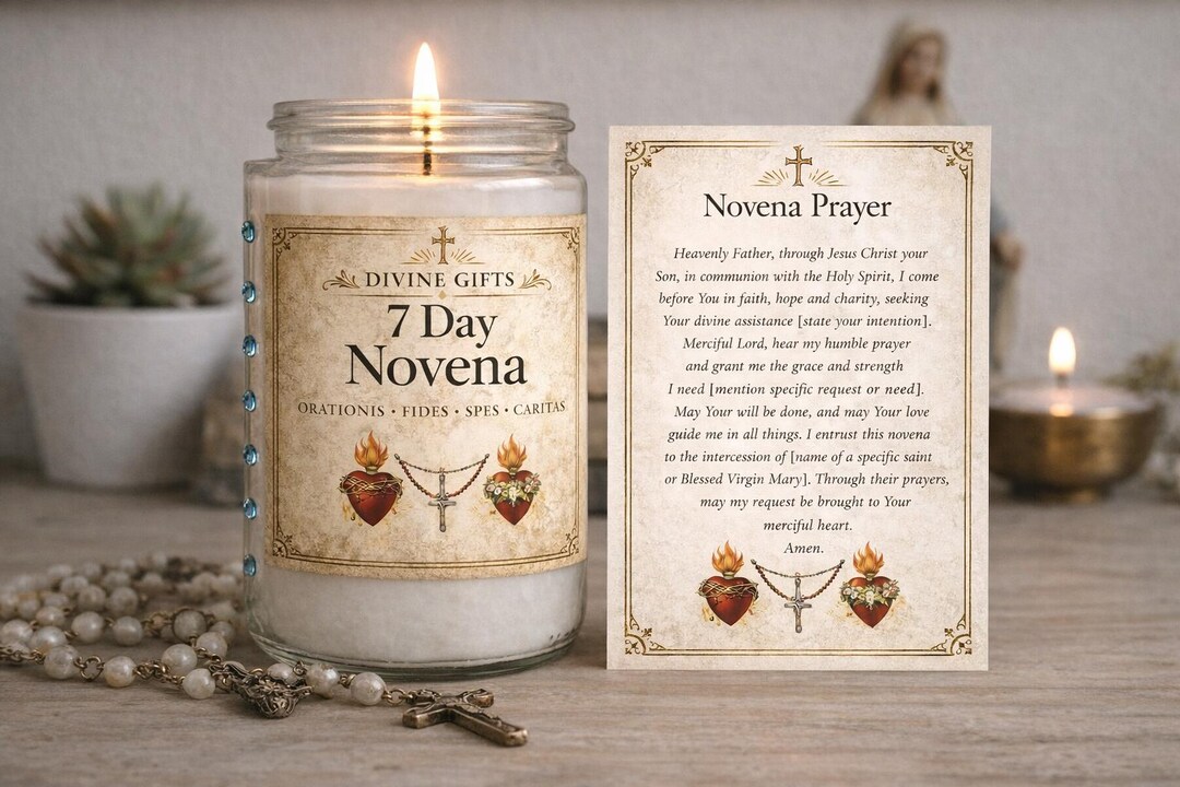 7 Day Novena Candle – Traditional Catholic Prayer Candle – Latin ...