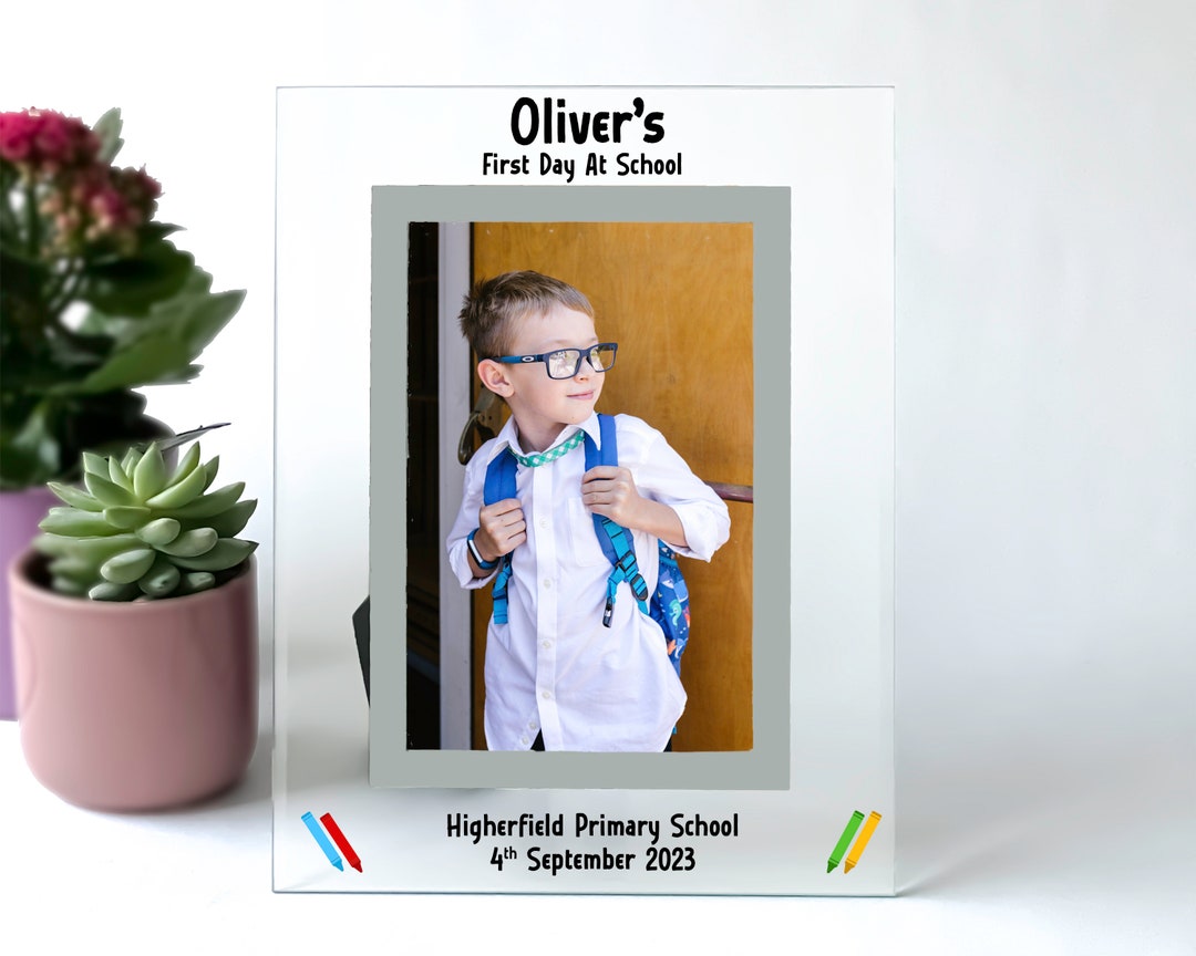 First Day of School Frame, Personalised 1st Day of School Gift ...
