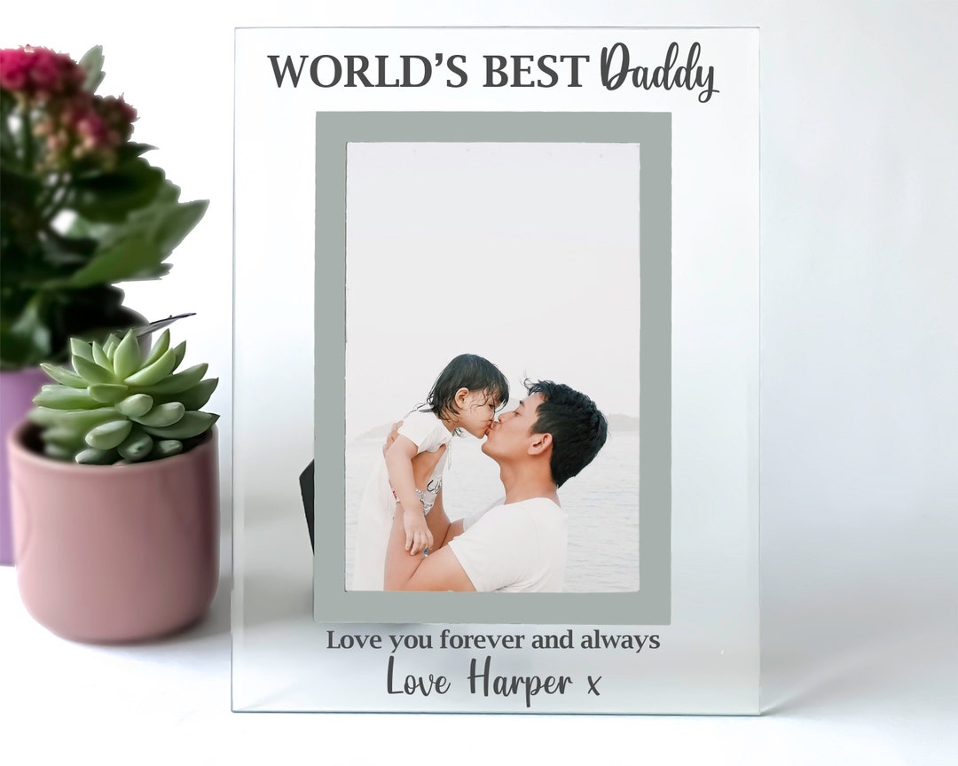 Worlds Best Daddy, Personalised Dad Photo Frame, Father's Day Present ...