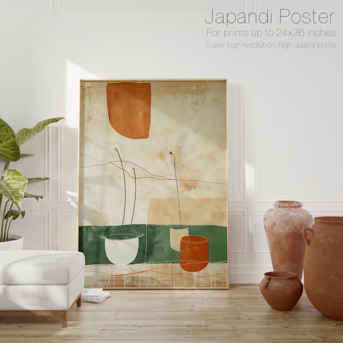 Japandi Wall Art | Extra Large Printable Poster | Japanese ...