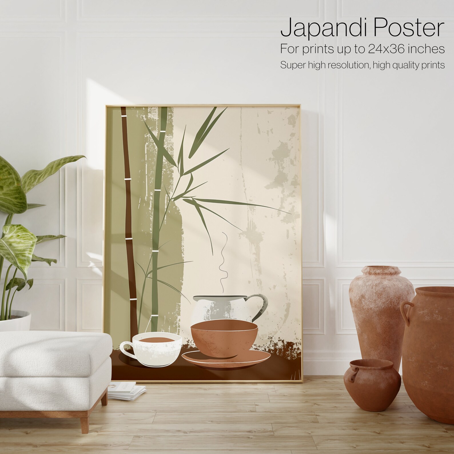 Japandi Wall Art | Extra Large Printable Poster | Japanese ...