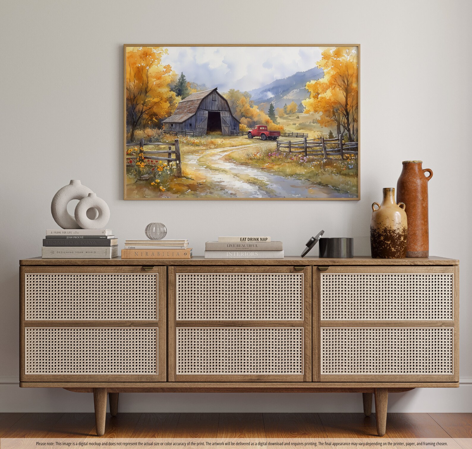 Old Barn Paintings | Bundle of 4 Watercolor Prints | Pictures of Old Barns Set in Beautiful ...