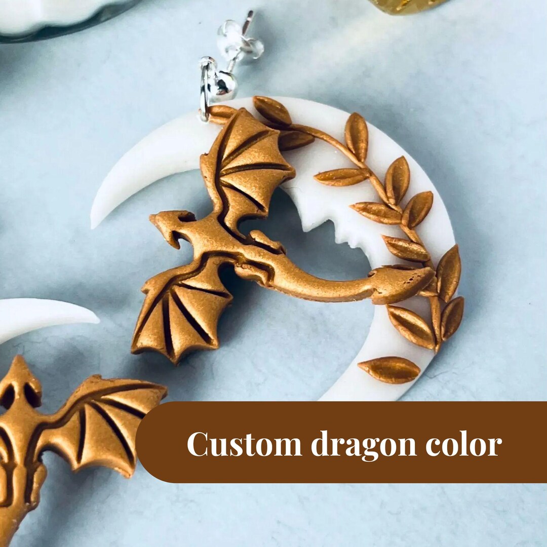 Customize Your Dragon Color – Fantasy Polymer Clay Jewelry, Choose Your ...