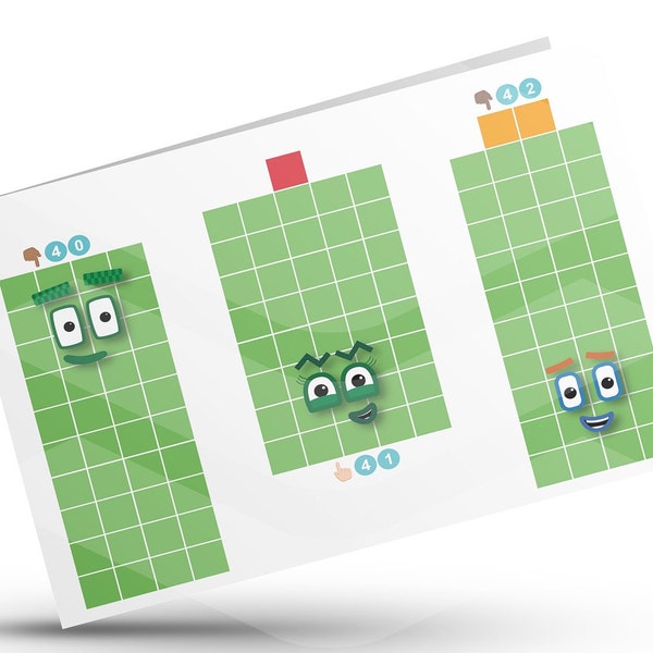 Numberblocks Face Stickers - Etsy