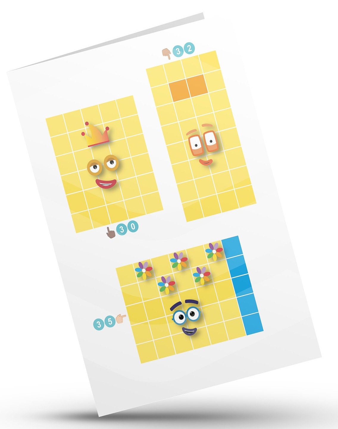 Numberblocks Face Stickers 30-39 Instant Download PDF / PNG - Etsy Canada
