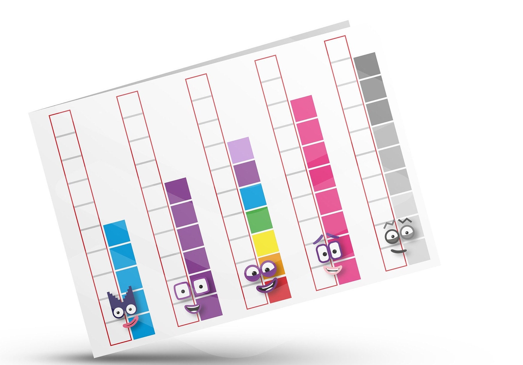 Numberblocks Face Stickers 1-19 Instant Download PDF / PNG - Etsy Canada