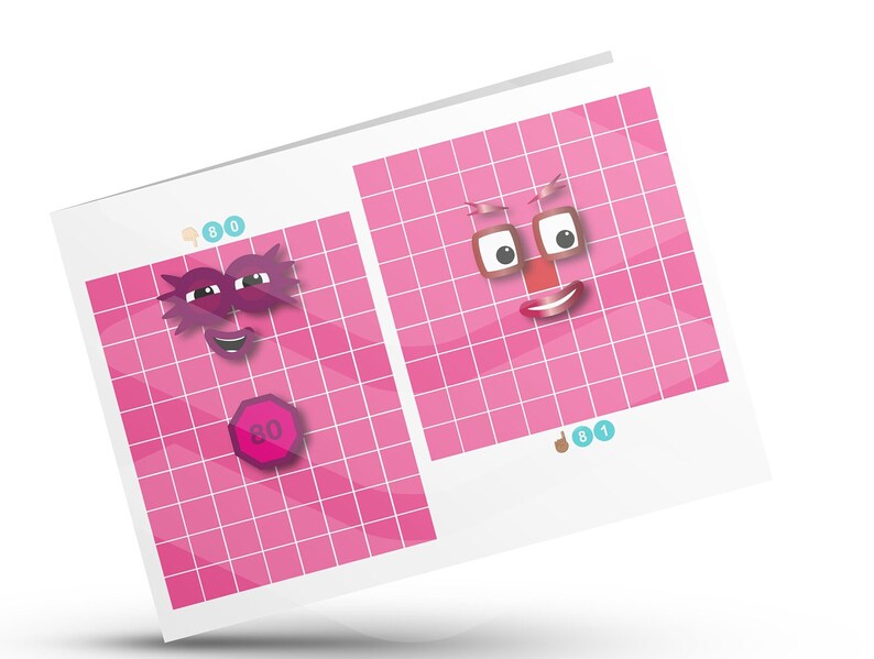 BUNDLE Numberblocks Face Stickers 1-1000 Instant Download - Etsy Canada