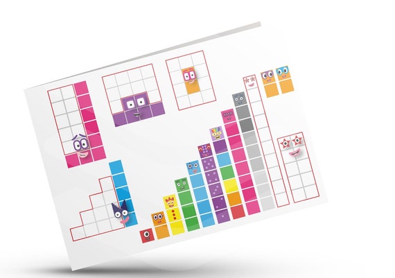 BUNDLE Numberblocks Face Stickers 1-1000 Instant Download - Etsy UK