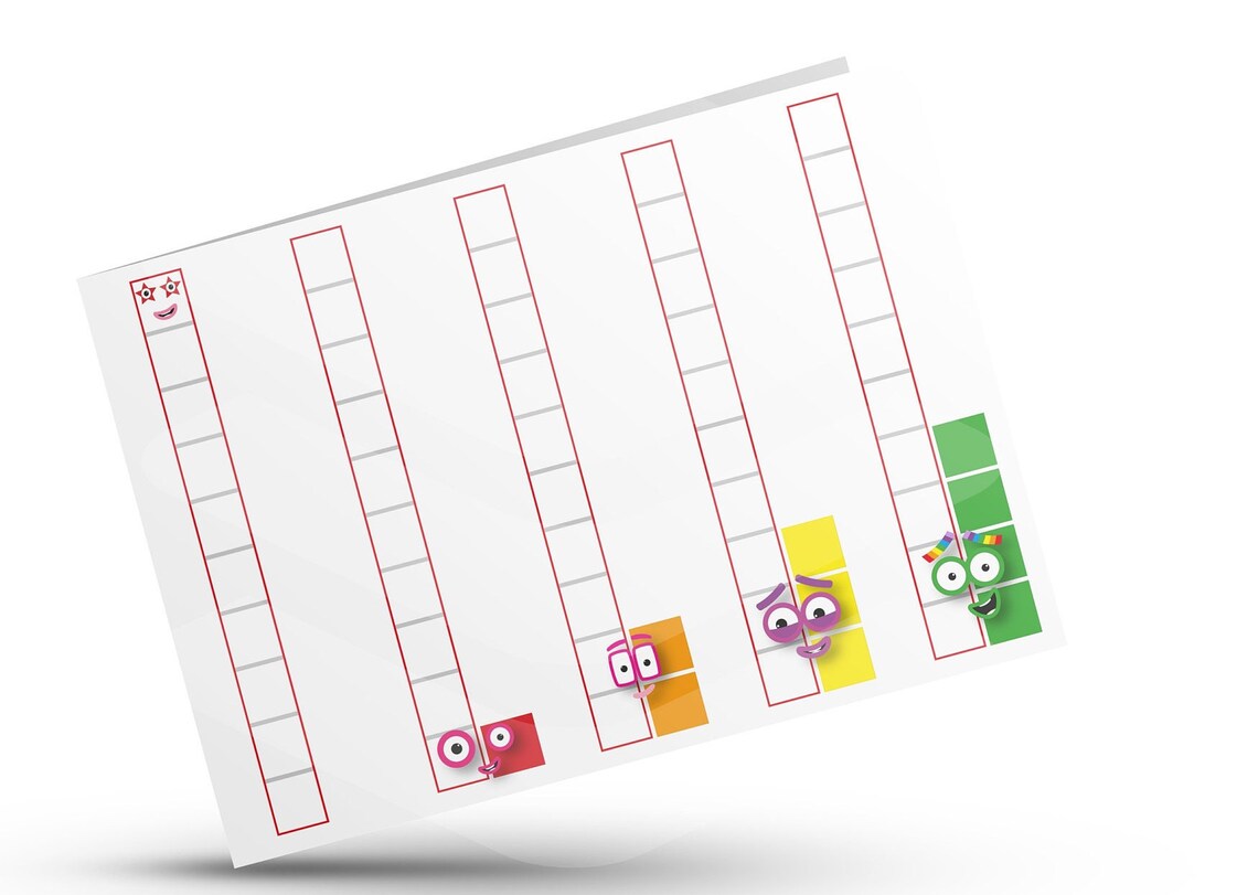 Numberblocks Face Stickers 1-19 Instant Download PDF / PNG - Etsy