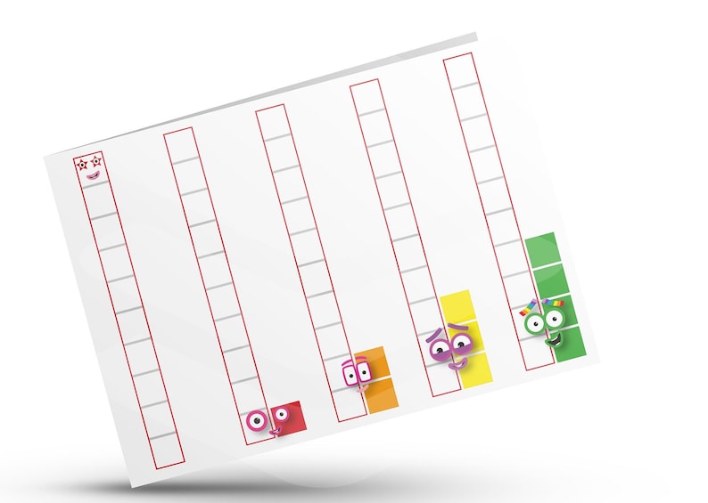 Numberblocks Face Stickers 1-19 Instant Download PDF / PNG - Etsy